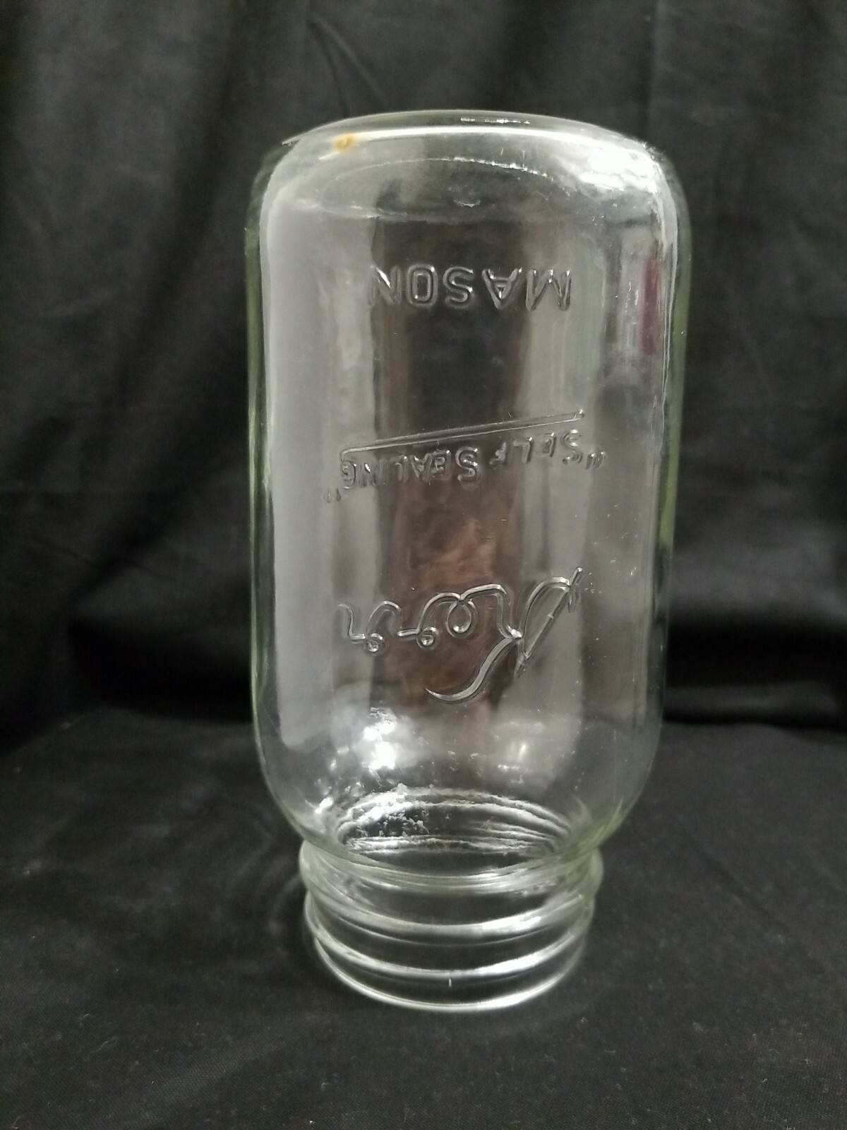 Vintage Kerr Self Sealing Clear Glass Quart Mason Jar #9 Clean! No Lid ...