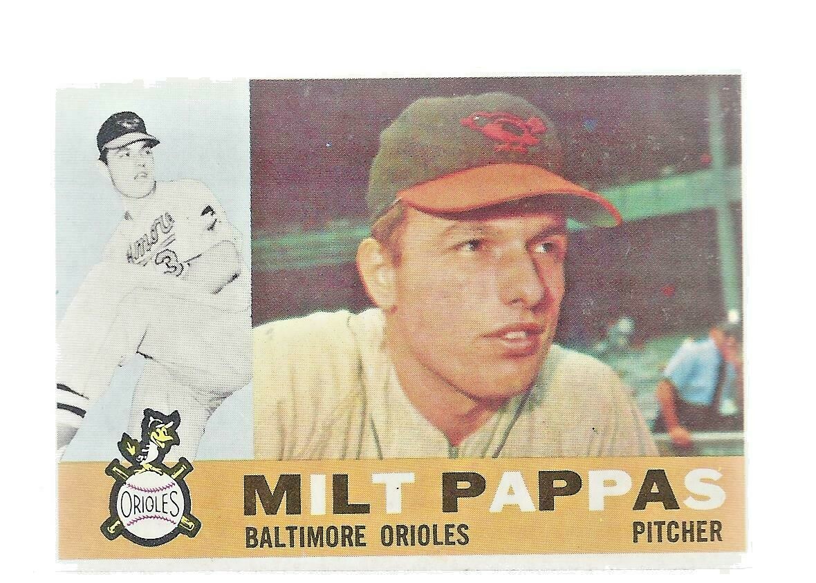 Milt Pappas 1960 Topps MLB Trading Card #12 Orioles | eBay