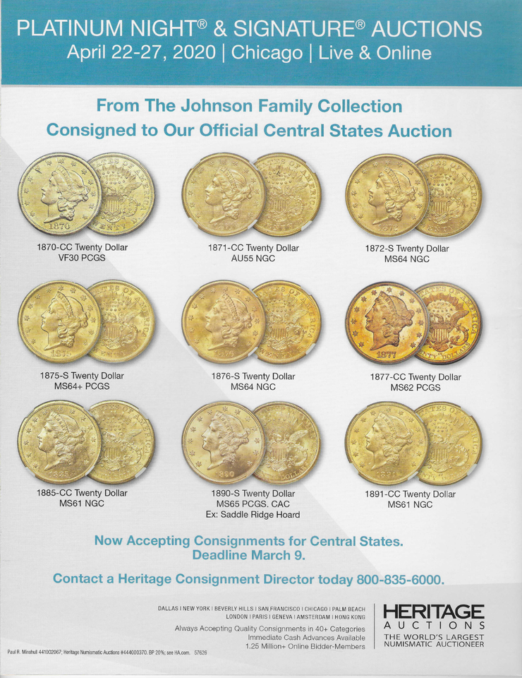 The Numismatist Coin Medal Token Paper Money Mar 2020 Small Size Dollar ...