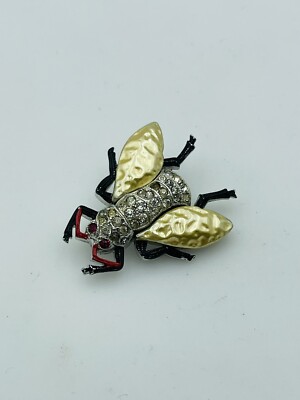 Trifari Alfred Philippe Antique Ming Chinese Fly Insect Bug Pearl Small ...
