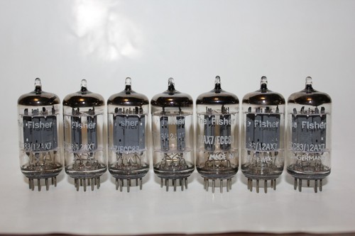 7 x Telefunken 12AX7/ECC83 smooth plate tubes, diamond logo, tested ...