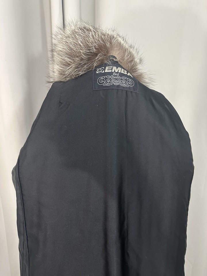 Real Fur Arctic Fox Silver Grey Vintage Frosty Oversized Lux Coat ...