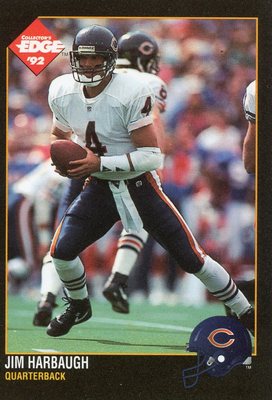1992 COLLECTORS EDGE #13 JIM HARBAUGH - CHICAGO BEARS - FREE SHIPPING ...