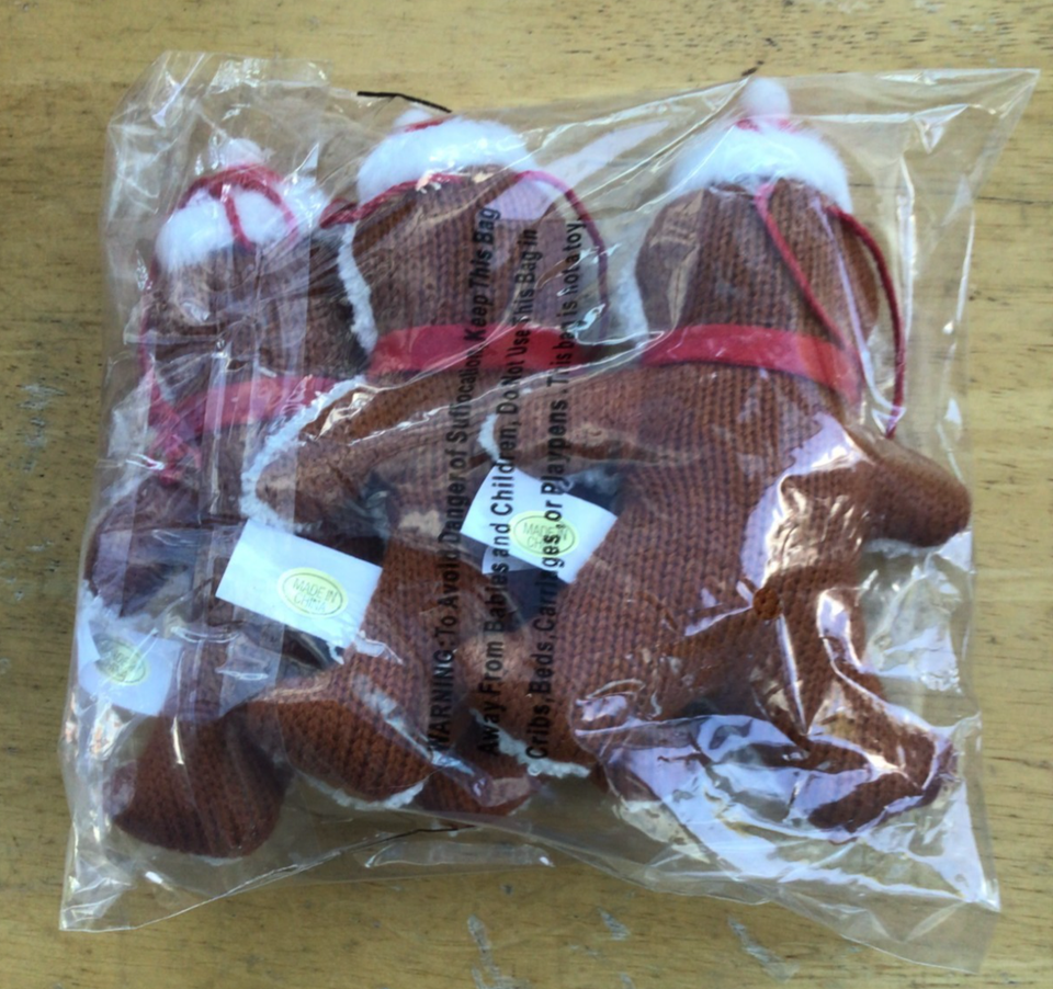 NWT Target Wondershop GINGERBREAD MAN ORNAMENTS Package of 3 New 2023 ...