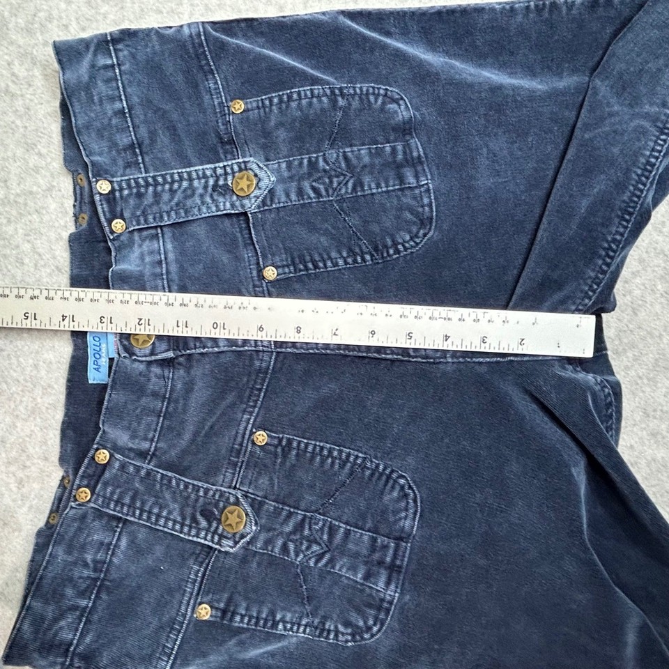 VTG Apollo Jeans Women Corduroy Blue Flare Leg Y2K Utility Pockets Rare ...