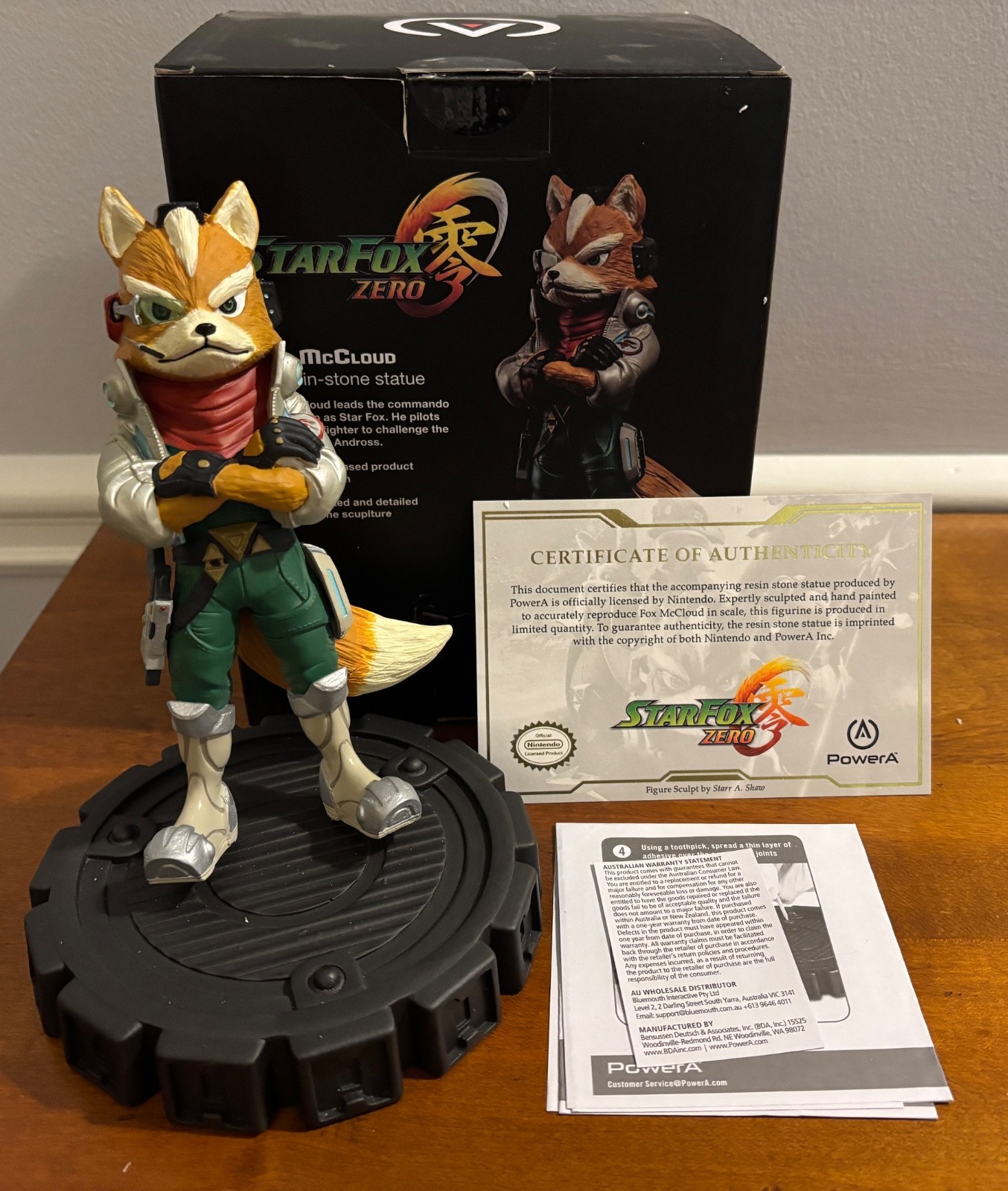 Star Fox Zero Statue 8" Resin Stone State Star Fox McCloud (#89 of 5000 ...