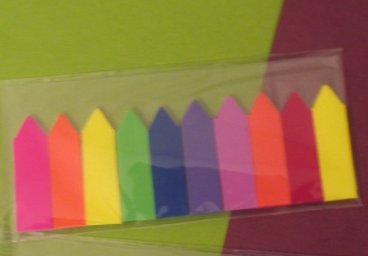 1 Pack - 400 Rainbow POST IT NEON Color STICKY Note Page MARKERs FLAGS ...