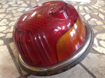 Vintage tail LIGHT tag Lamp red glass Nu-Ray Art Deco EARLY travel ...
