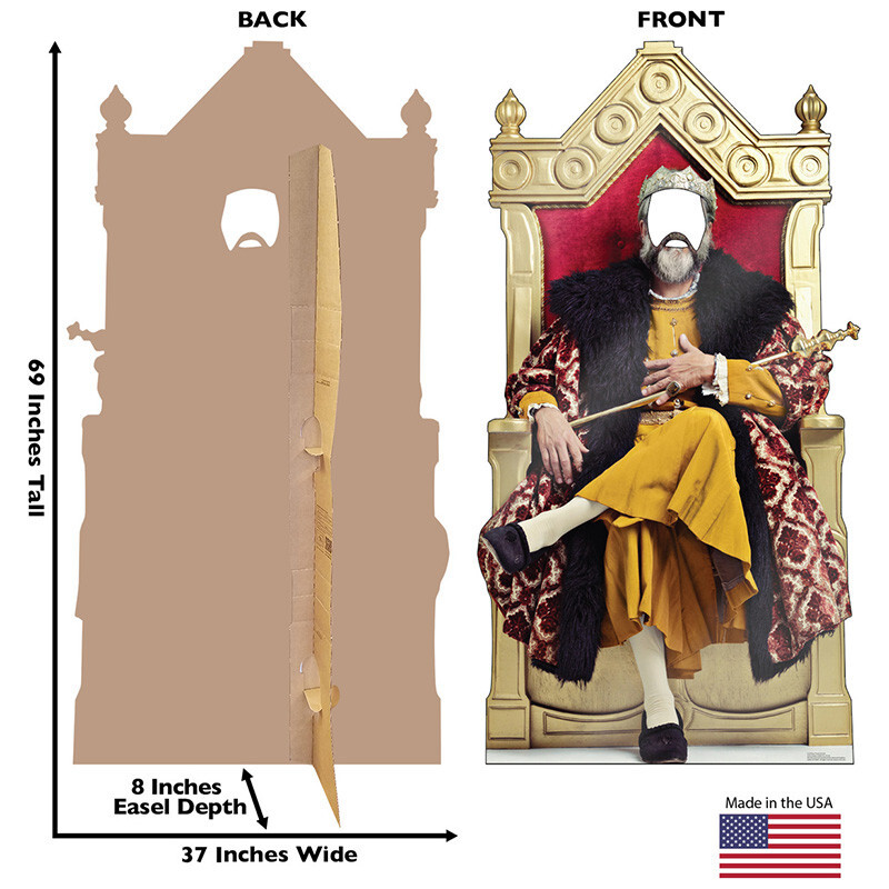 KING'S THRONE STAND-IN Lifesize CARDBOARD CUTOUT Standup Standee Party ...