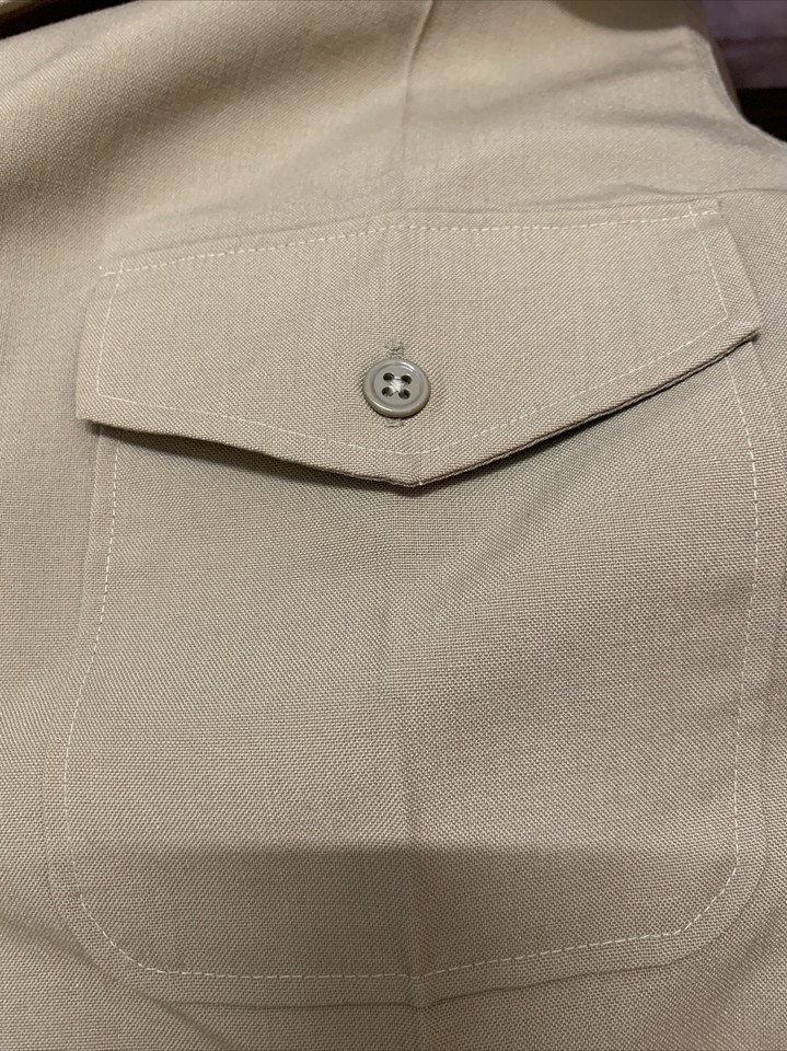 USMC Marine Corp Issued Creighton Khaki Button Shirt Military Size ...