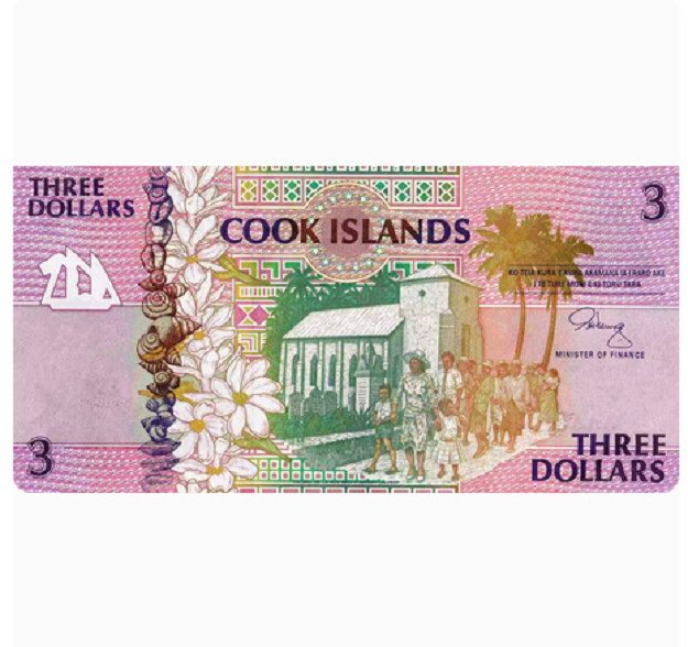 1992 The Cook Islands 3 Dollars AAA Prefix P-7 Banknote UNC NEW | eBay