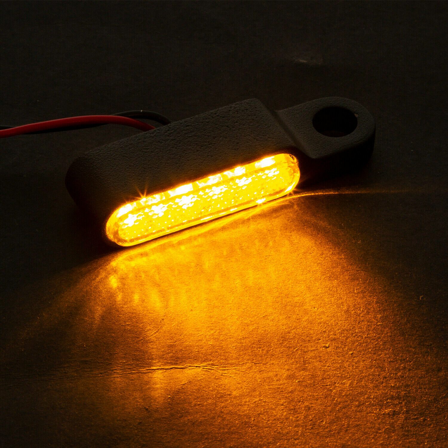 4x Motorcycle Handlebar Bar End LED Turn Signal Indicator Light Blinker ...