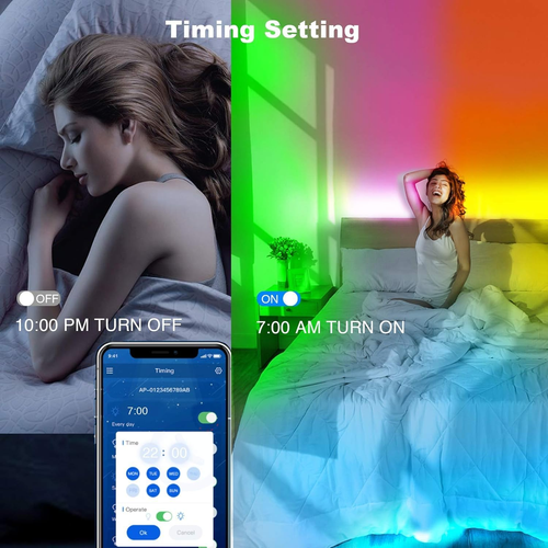 100Ft Led Lights for Bedroom, Led Lights with Remote&App Control, RGB ...