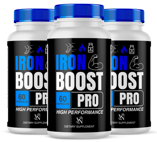 (3 Pack) Iron Boost Pro High Performance Supplement, IronBoost (180 ...