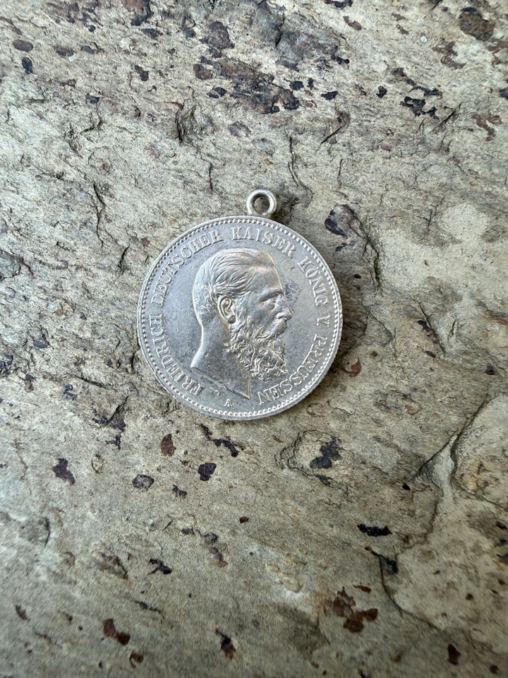 GERMAN 1888 A PRUSSIA King Friedrich III. Silver Coin EMPIRE WW1 RARE ...