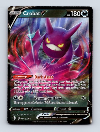 Crobat V 104/189 Ultra Rare SWSH03: Darkness Ablaze NM/LP Pokemon Card ...