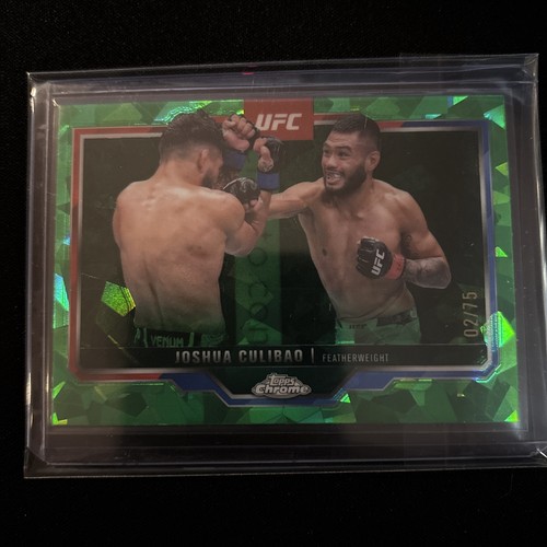 🔥Joshua Culibao 2025 Topps Chrome UFC Sapphire Edition #73 Green 02/75 ...