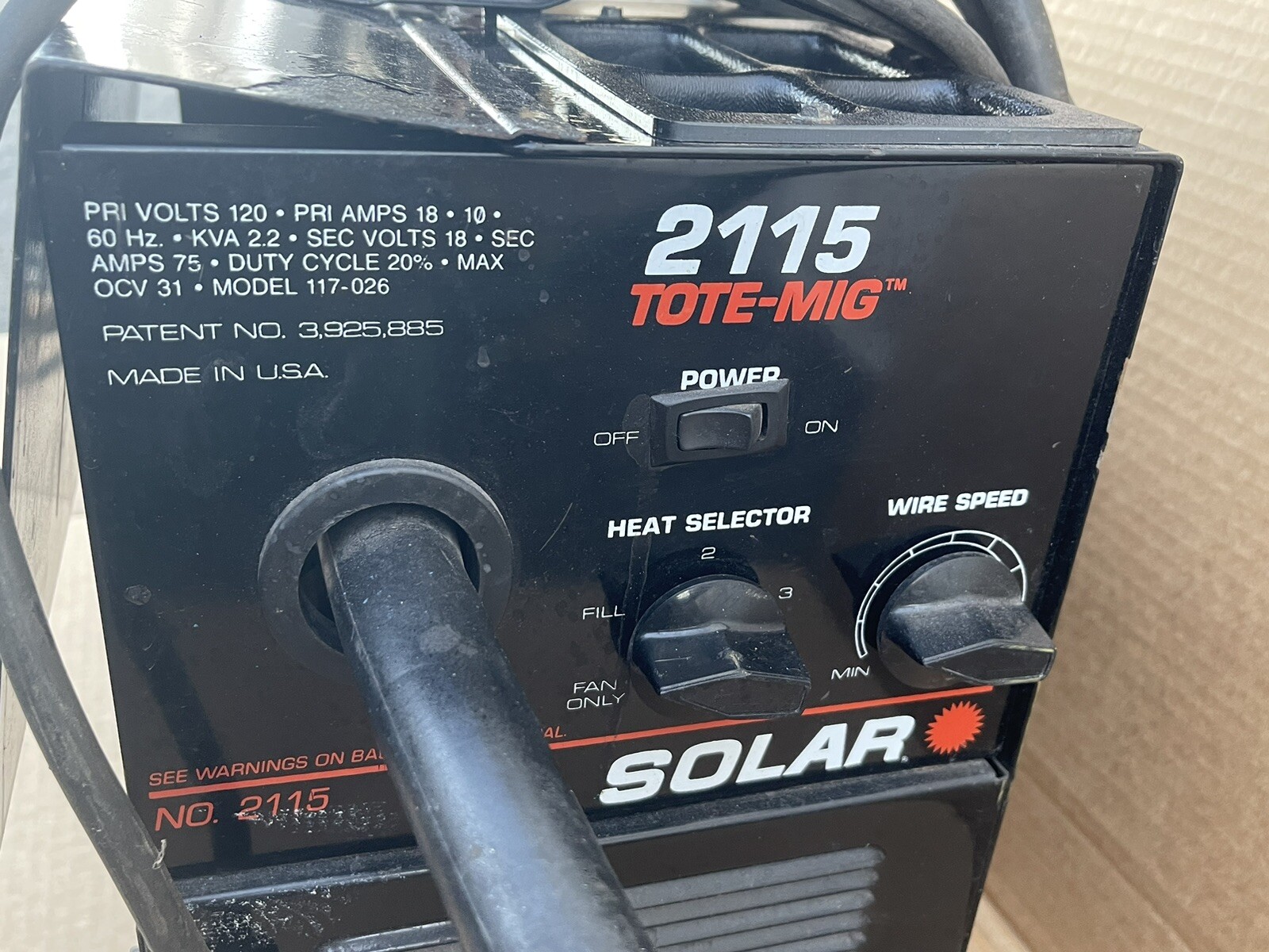 SOLAR 2115 TOTE MIG WELDER USA 120V Used | eBay