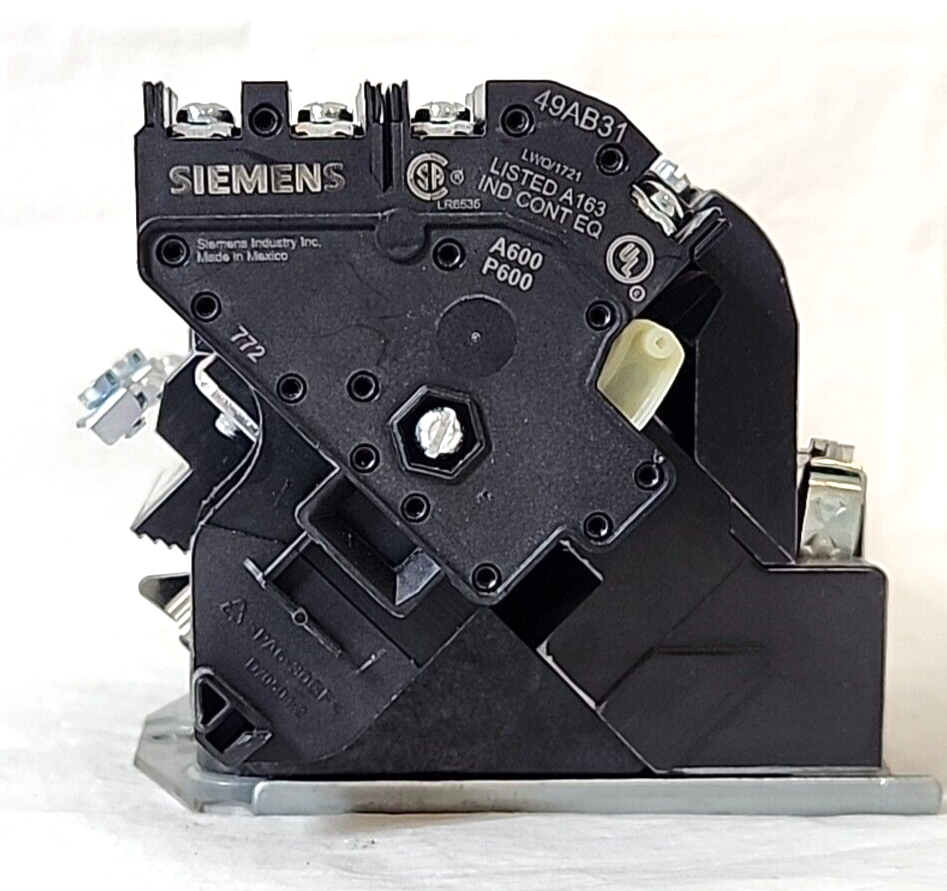 Siemens 14DU†32A* Contactor Nema Size 1, Siemens 49AB31 & 49AB11 *Used ...