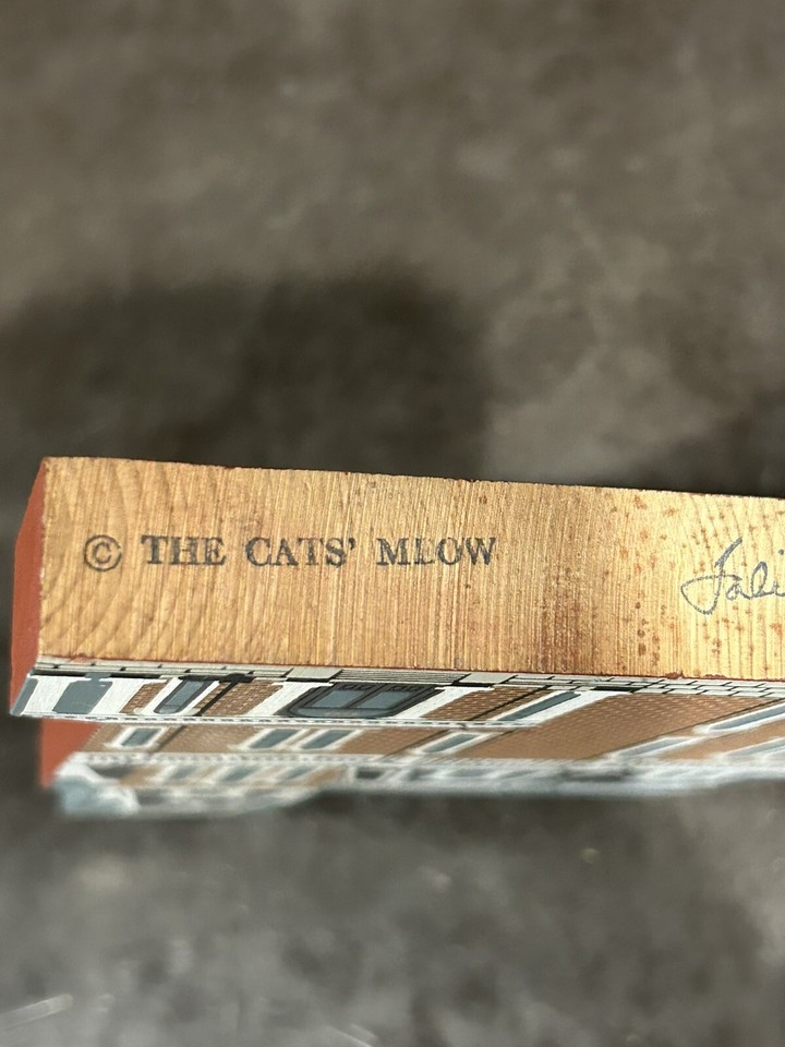 Vintage Cat's Meow Village Wooden Hower House signed Jawline ‘90 Shelf ...