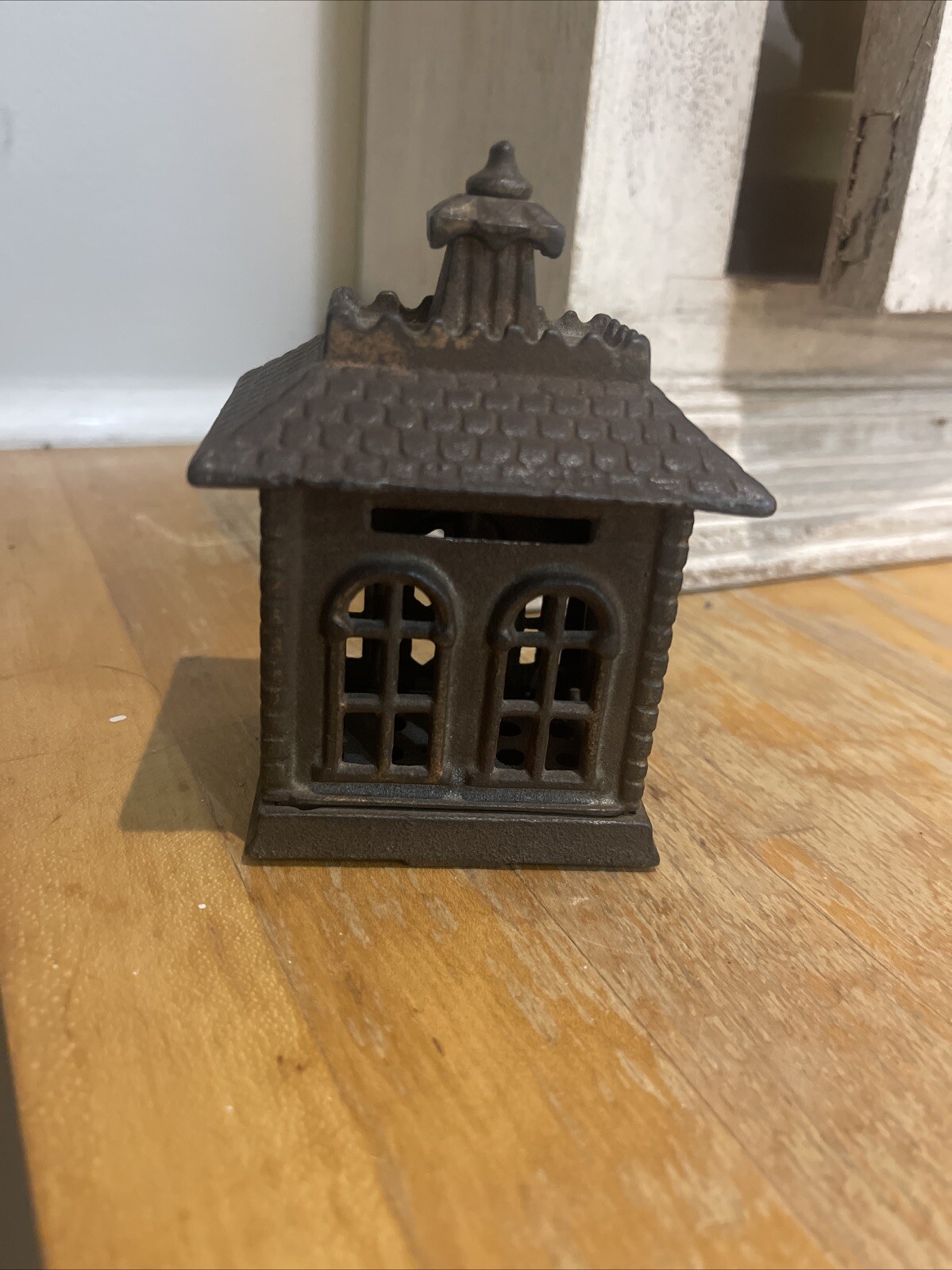 Cast Iron Still Bank Antique State Bank Original c.1899 Vtg 4" Old Coin ...