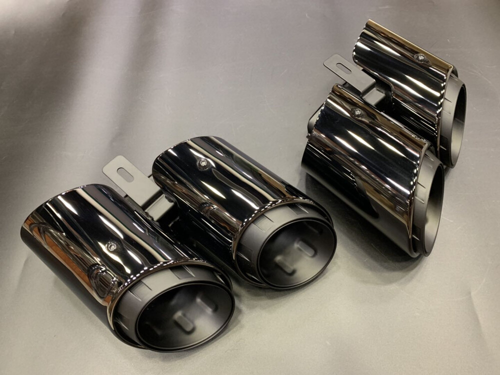 Pair Exhaust Tips Muffler Pipe 3 Layers For Porsche 2017-2021 Panamera ...