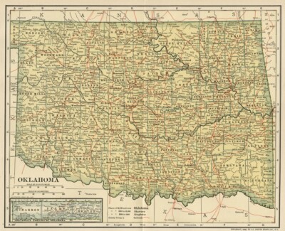 Oklahoma Lakes And Rivers Map Lake O' The Cherokees Sub Watershed