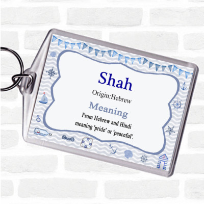 Shah Name Meaning Bag Tag Keychain Keyring Nautical | eBay UK