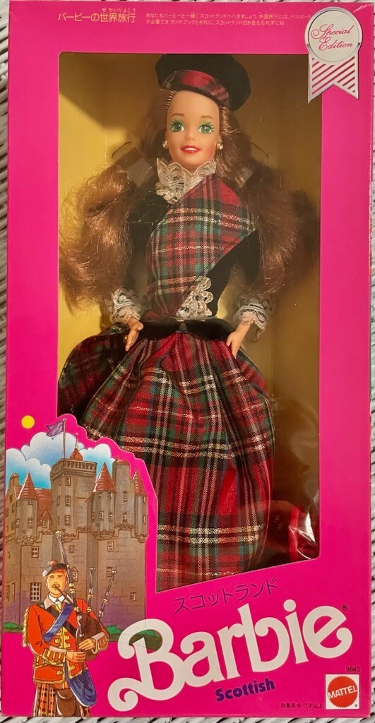 RARE BOX Print Barbie SCOTTISH Dolls of the World Special Edition 1990 ...