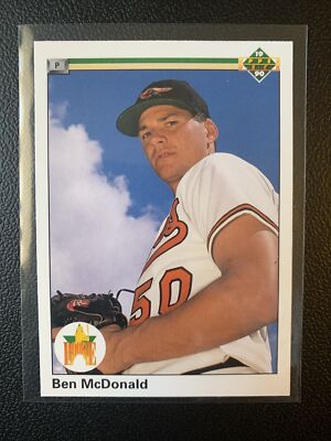 1990 Upper Deck Ben McDonald Star Rookie Logo RC #54 Baltimore Orioles ...
