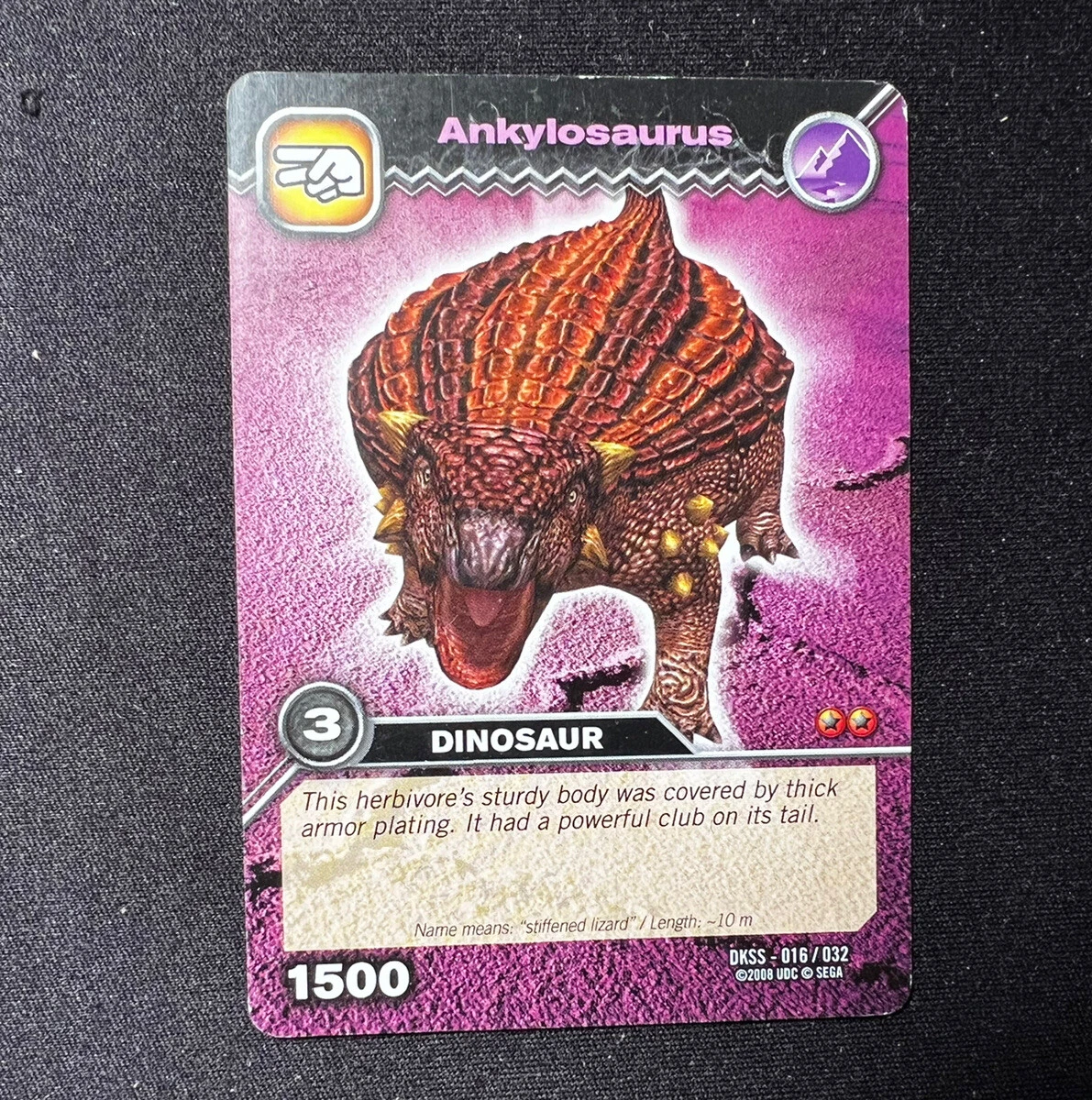 Dinosaur King Ankylosaurus Card