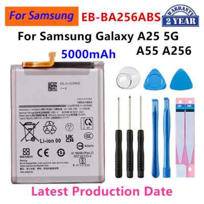 Original EB-BA256ABS 5000mAh Battery For Samsung Galaxy A25 5G A55 A256 ...