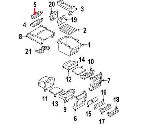 OEM BMW X6 E72 Front Centre Console Insert Ashtray 51166954945 Genuine ...