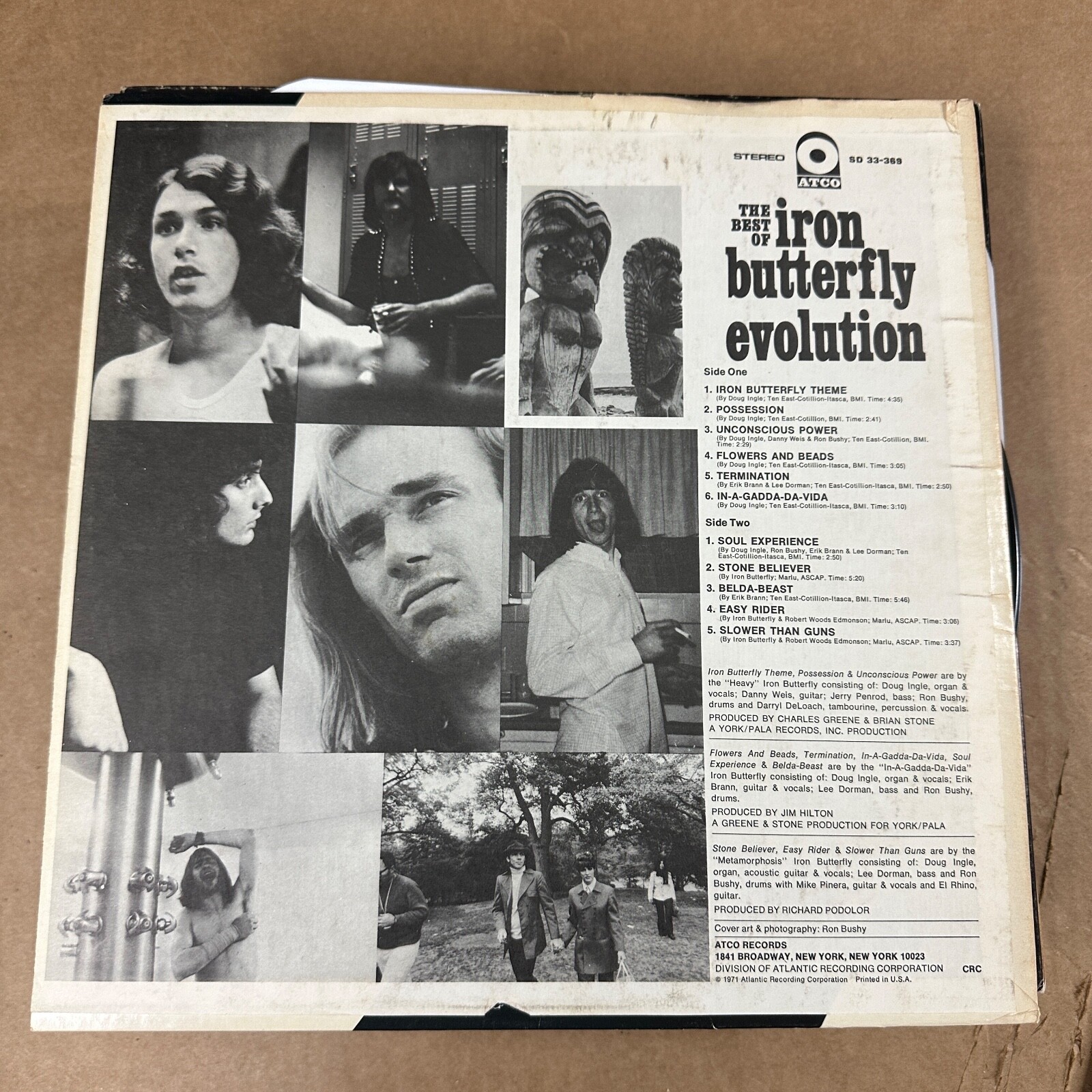 The Best Of Iron Butterfly Vinyl Record LP Iron Butterfly ATCO SD 33 ...