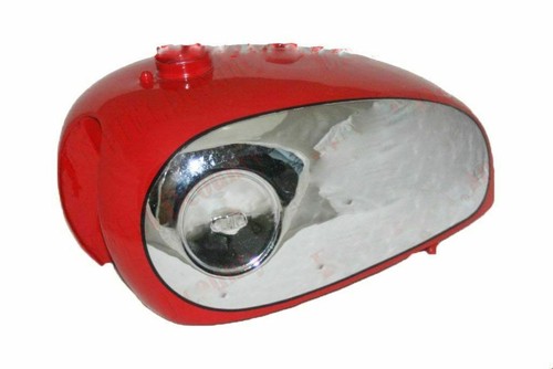 BSA Goldstar A7 A10 Peint Rouge Chrome Plaqué Bleu Pétrole Fuel Tank 3 ...