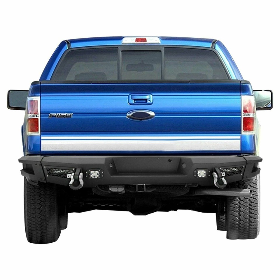 Steel Front / Rear Bumper w/ Winch Plate & Towing Hooks for 2009-2014 ...