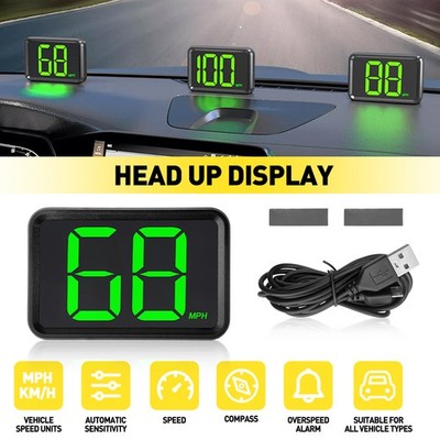 2025 Mini LED Digital Speedometer GPS Car HUD Head Up Display MPH ...