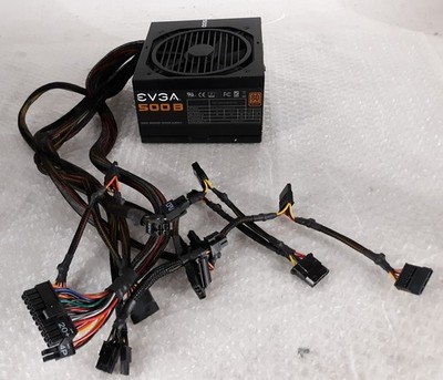 EVGA 500B 80Plus 500W 100-B1-0500 Bronze Desktop Power Supply w/ Power ...