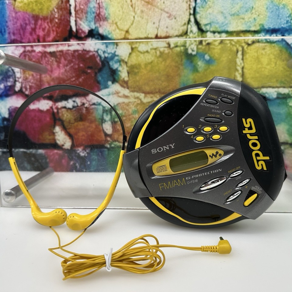 SONY Sports Walkman D-FS18 CD Player FM/AM Radio G-Protection Clean ...