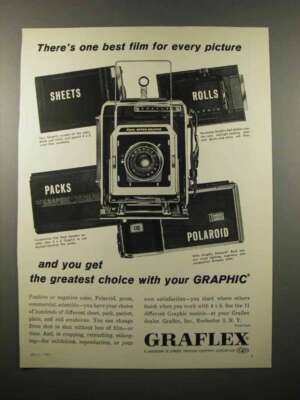 1961 Graflex Super Speed Graphic Camera Ad - Film | eBay