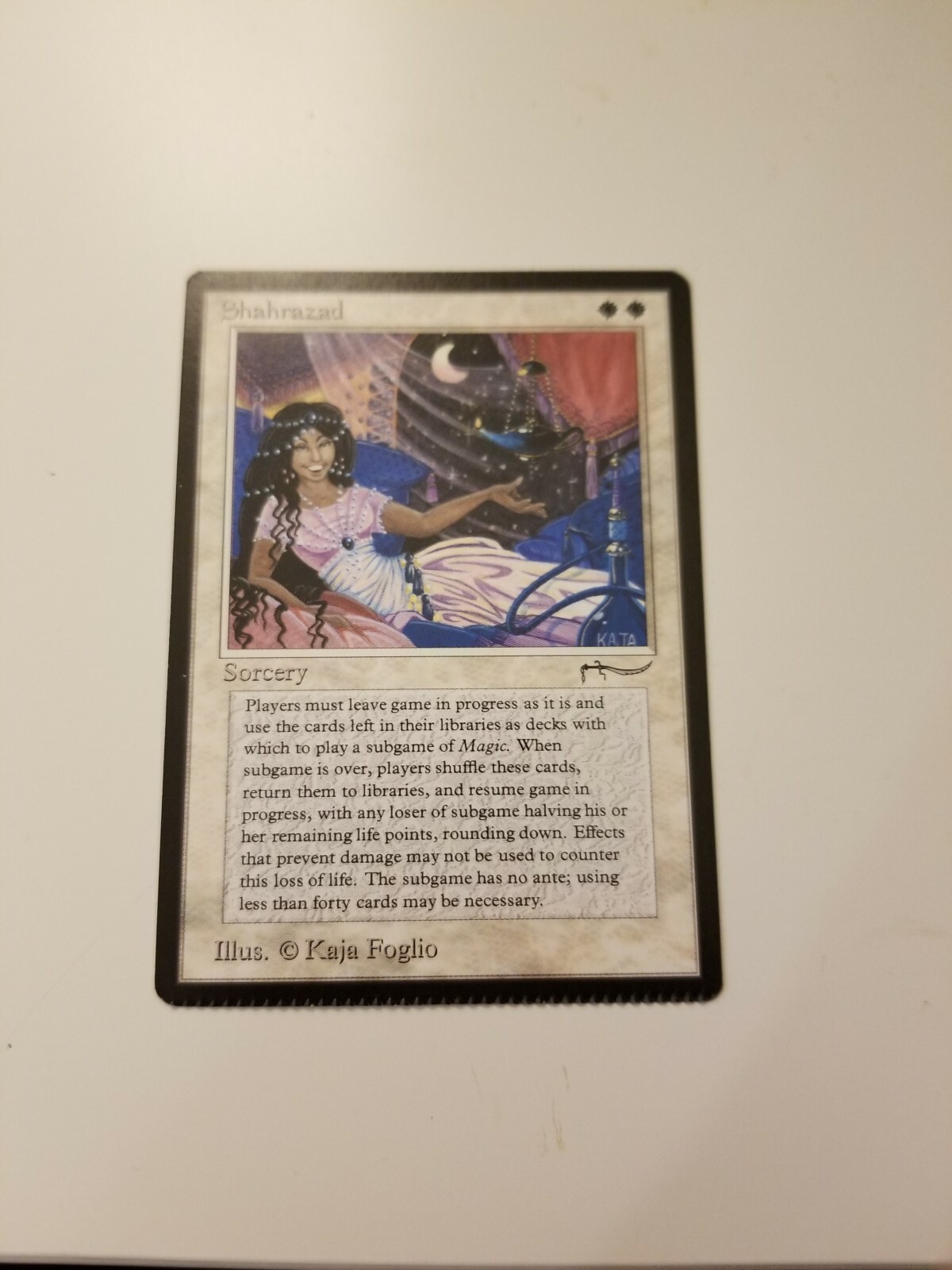 Misprint Crimped Shahrazad ARN Arabian Nights MTG ** mukyuu ** | eBay