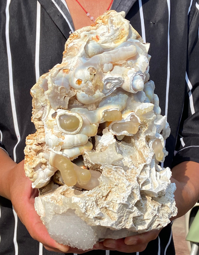 14.24LB Rare Large Natural Stalactitic Chalcedony Agate Crystal Mineral ...