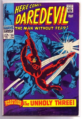 DAREDEVIL #39 The Unholy Three! Marvel Comic Book ~ VG/FN | eBay