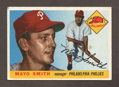 1955 Topps Baseball Card #130 Mayo Smith – Philadelphia Phillies | eBay
