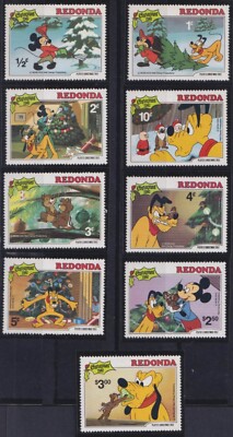 F-EX51919 REDONDA MNH 1981 CHRISTMAS NAVIDAD WALT DISNEY PLUTO´S TREE ...