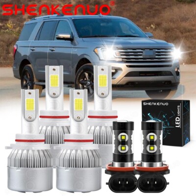 For Ford Expedition 2004-2017 6x 6000K LED Headlight + Fog Light Bulbs ...