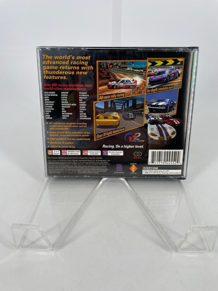 Gran Turismo 2 PS1 (Sony PlayStation 1, 1999) 1 Manual Both Discs ...