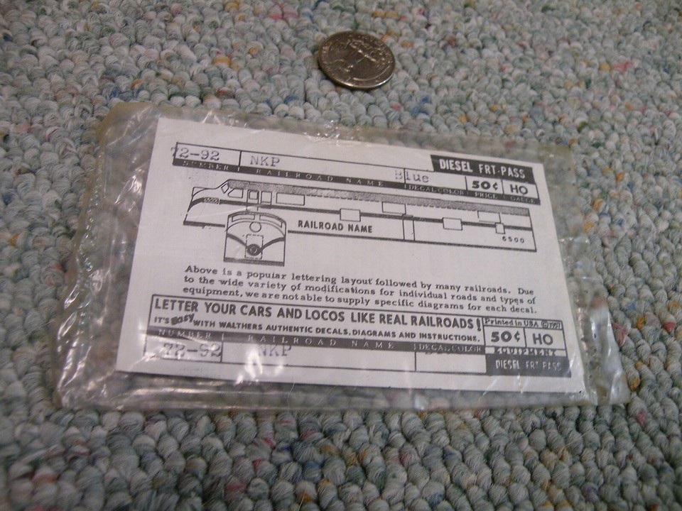 Walthers decals HO Diesel Frt Pass 72-92 Nickel Plate Road blue N114 | eBay
