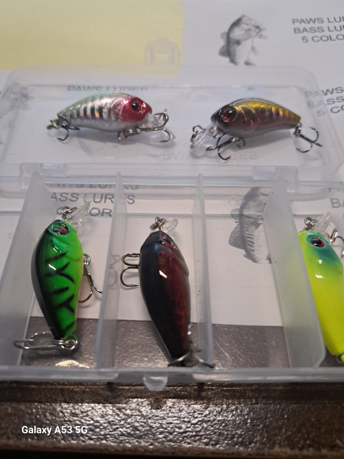 Crank Bait 5 Different 2 Inch Lures With Free Case CB0003 | eBay