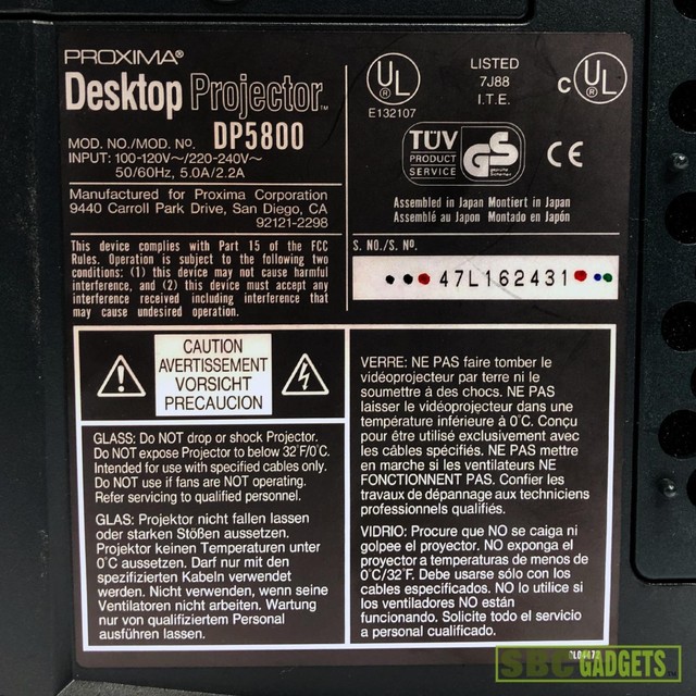 Proxima DP5800 Laser F/x A67 Projector Remote Control for sale online ...